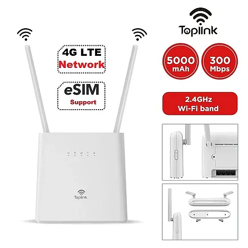 TOPLINK 5000mAh 4G Router Pro3 – Advanced Connectivity Made Simple
